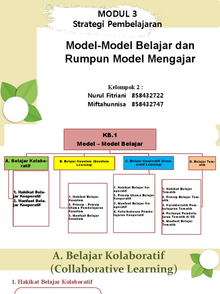 Kelompok 2 Model - Model Belajar Dan Rumpun Model Mengajar | PDF ...