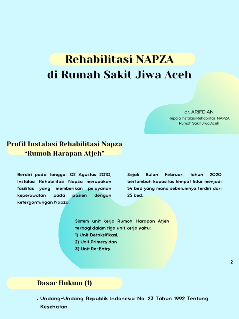 Rehabilitasi NAPZA Di RSJ Aceh | PDF