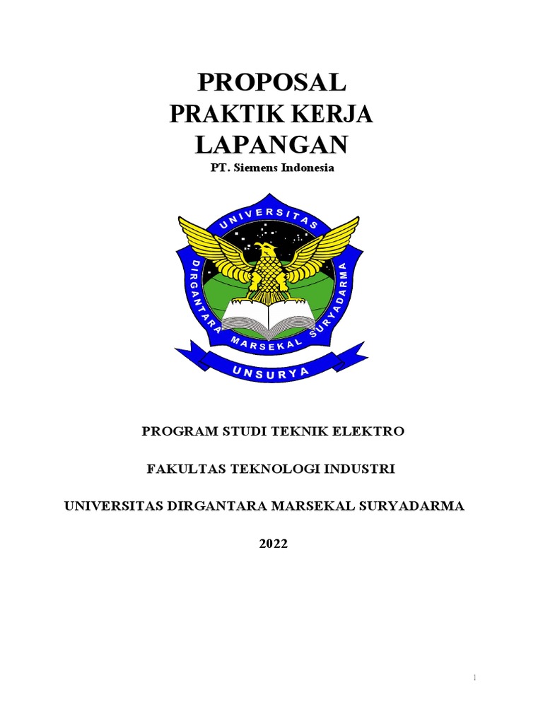 PROPOSAL PKL - PT. Siemens Indonesia | PDF