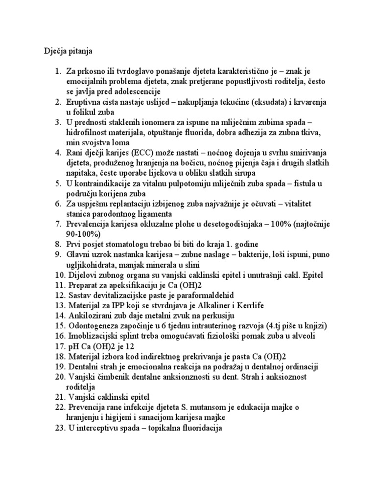 Dječja Pitanja | PDF