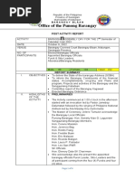 Barangay Assembly Post Activity Report Template | PDF
