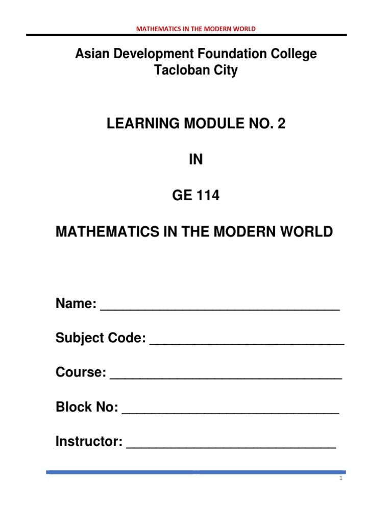 GE 114 Module 2 | PDF | Pattern | Symmetry