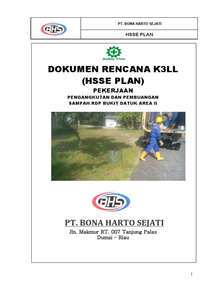 HSSE Plan Sampah | PDF