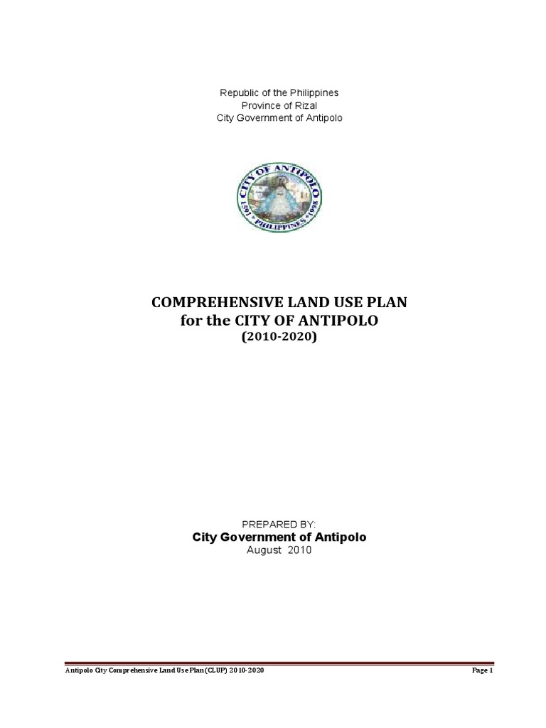 Antipolo City CLUP 2010-2020 Overview | PDF | Earth Sciences
