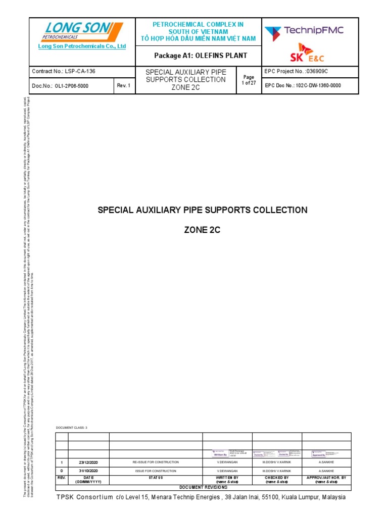 2c-Rev.1-Special Auxiliary Pipe Support | PDF