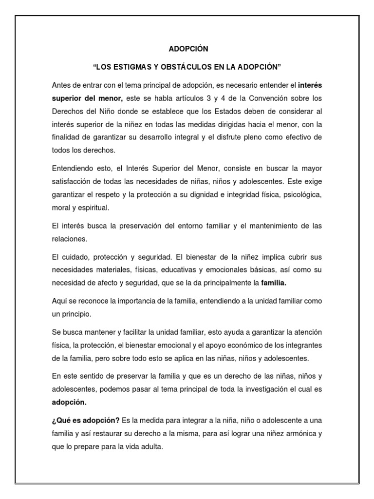 Adopción Pdf Adopción Familia