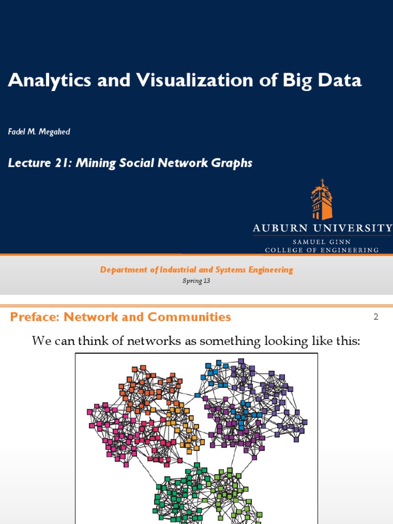 L21 Mining Social Network Graphs | PDF | Cluster Analysis | Social Network