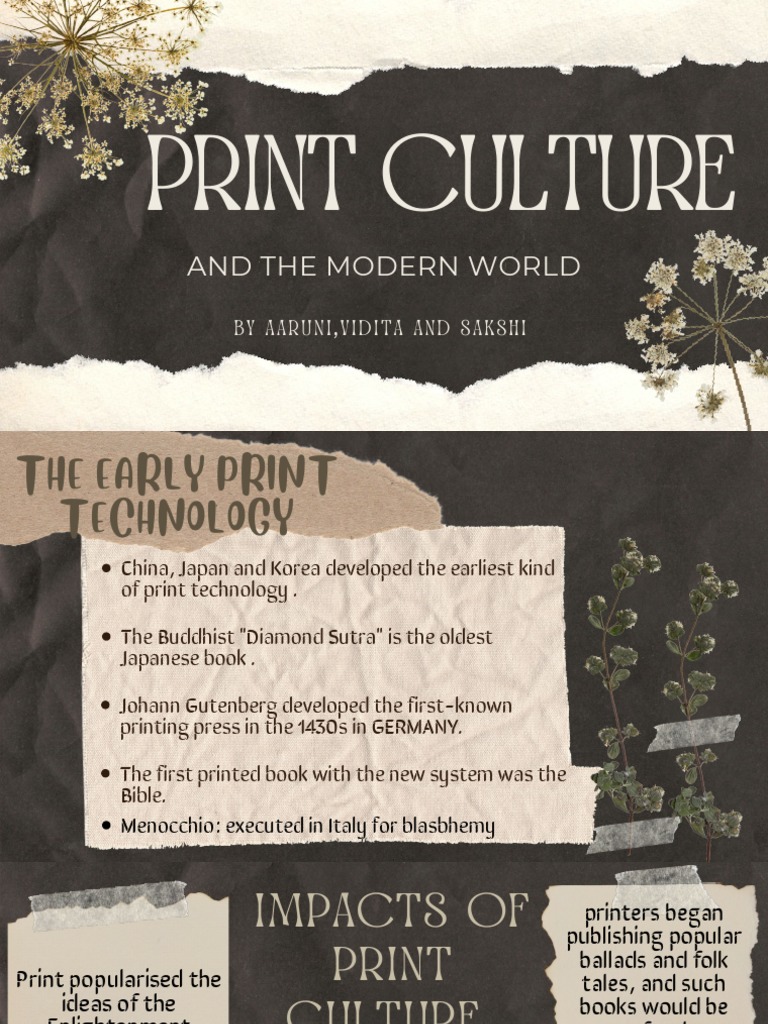 Print Culture | PDF | Publishing | Written Communication