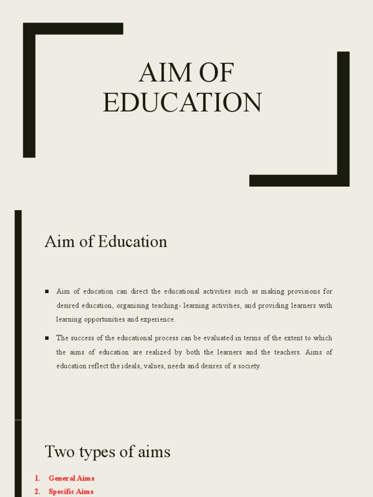 Aim of Education | Download Free PDF | John Dewey | Behavioural Sciences