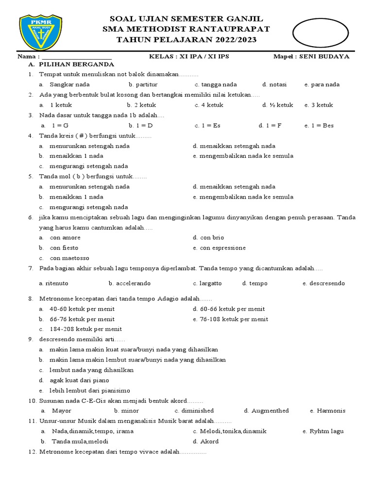 Seni Budaya Kelas Xi | PDF