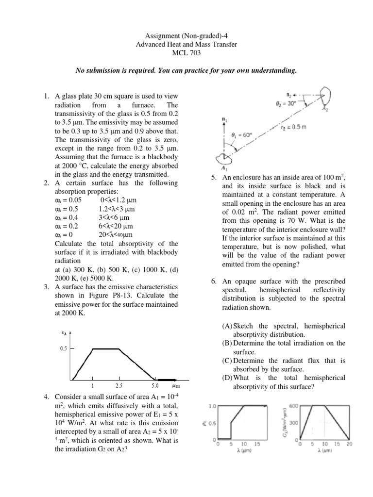Non-Graded Assignment-4 | PDF | Heat Transfer | Applied And Interdisciplinary Physics