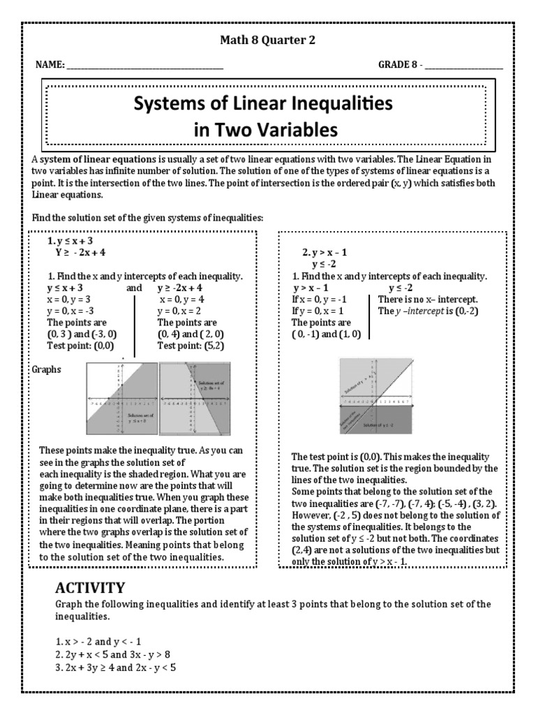 Systems of Linear Inequalities | PDF | Equations | Theoretical Computer ...