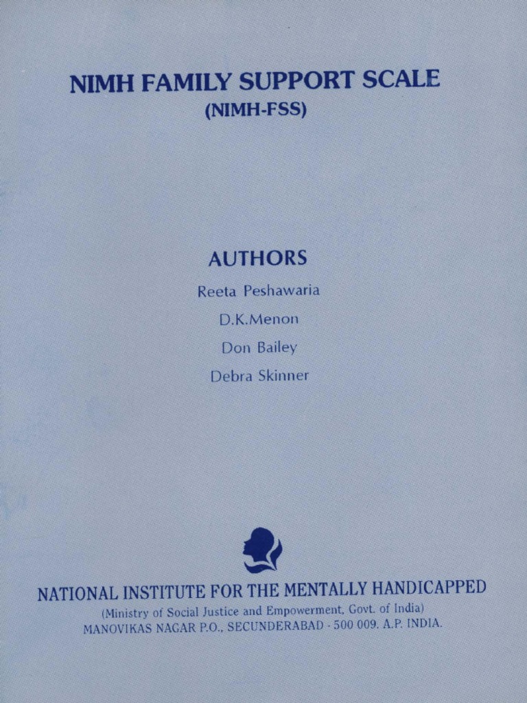 NIMH Family Support Scale | PDF | Grandparent | Intellectual Disability