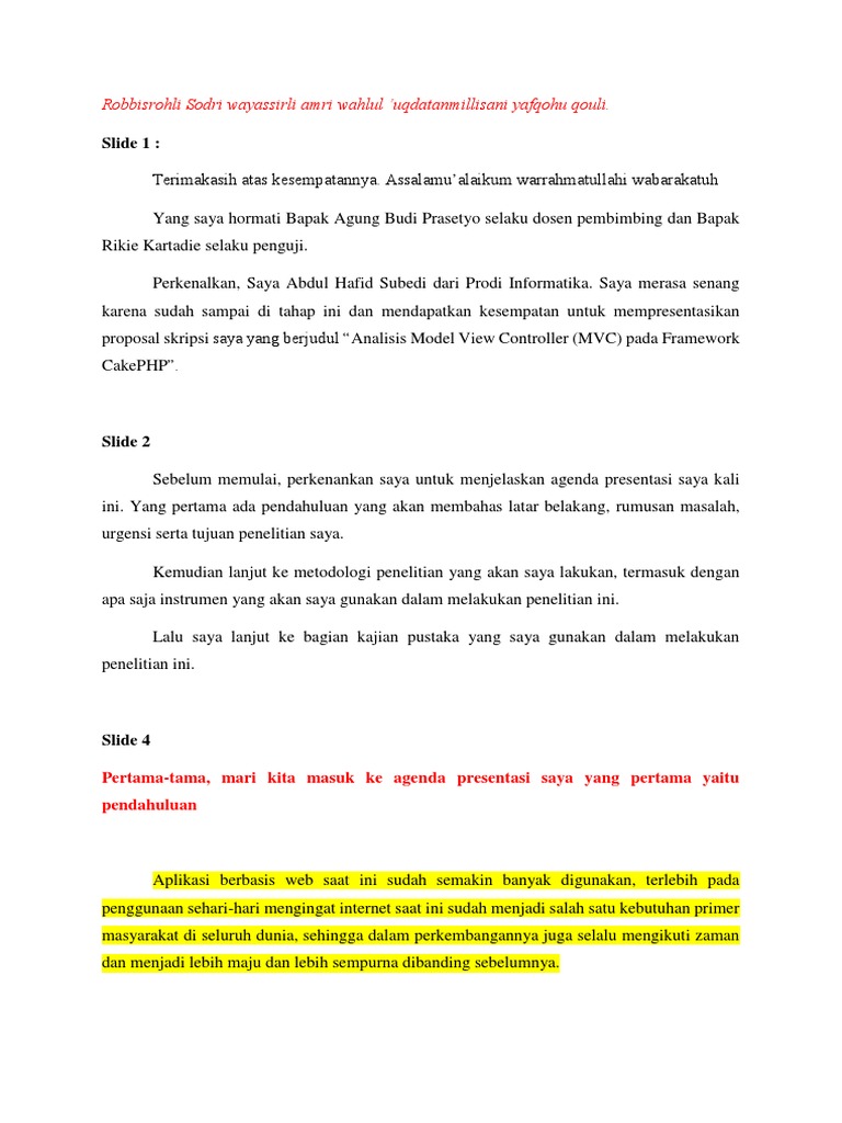 Presentasi Seminar Proposal | PDF