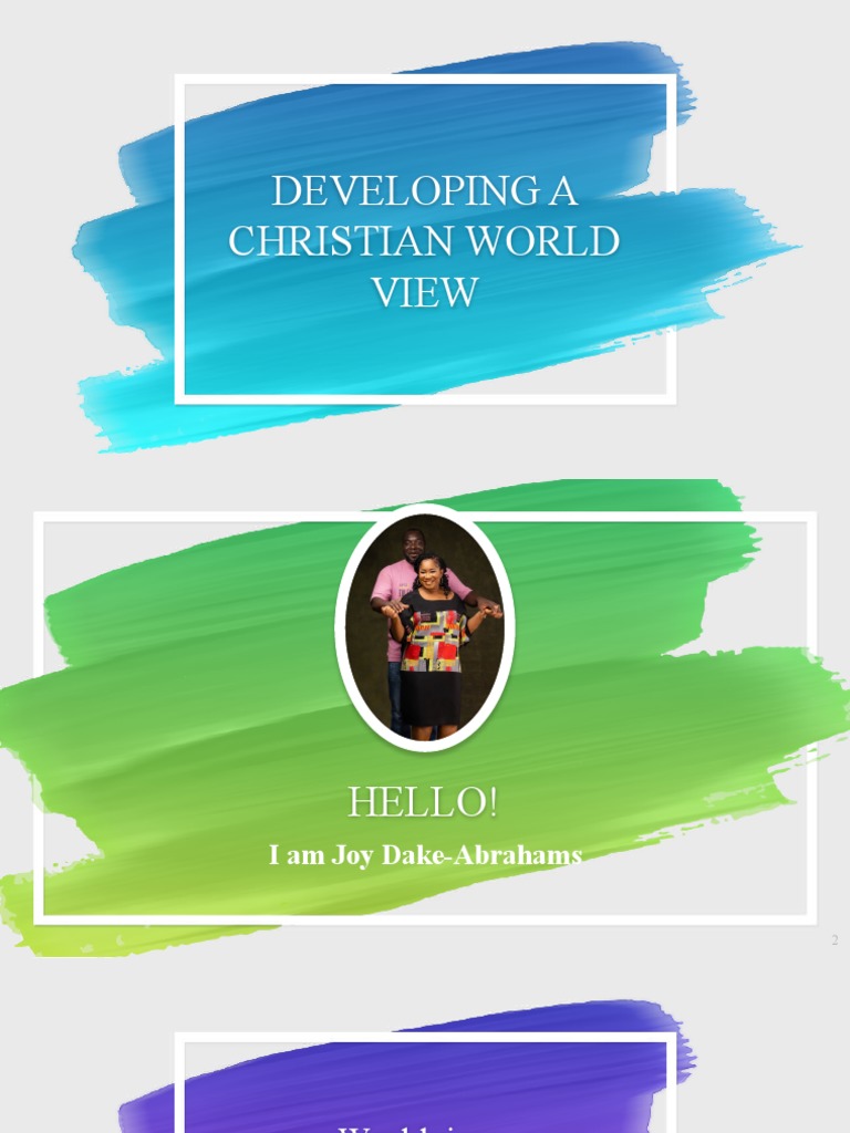 Developing A Christian Worldview | PDF | God | Metaphysics