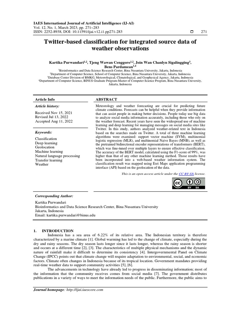 Twitter-Based Classification For Integrated Source Data of Weather ...