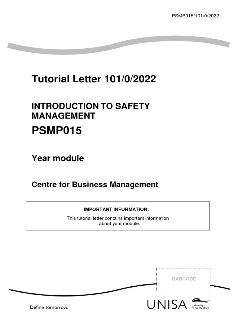 Tutorial Letter 101 2022 0 B PDF | PDF | Safety | Libraries