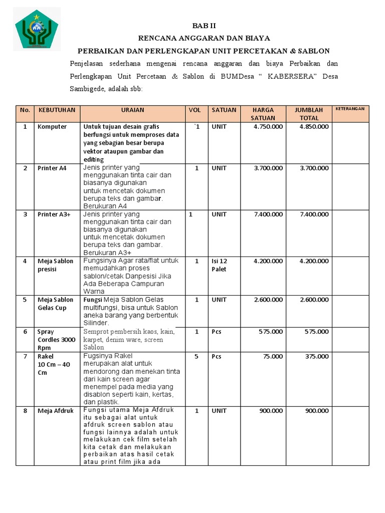 Rab Percetkan &sablon | PDF