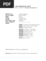 Filipino Radio Broadcasting Script | PDF