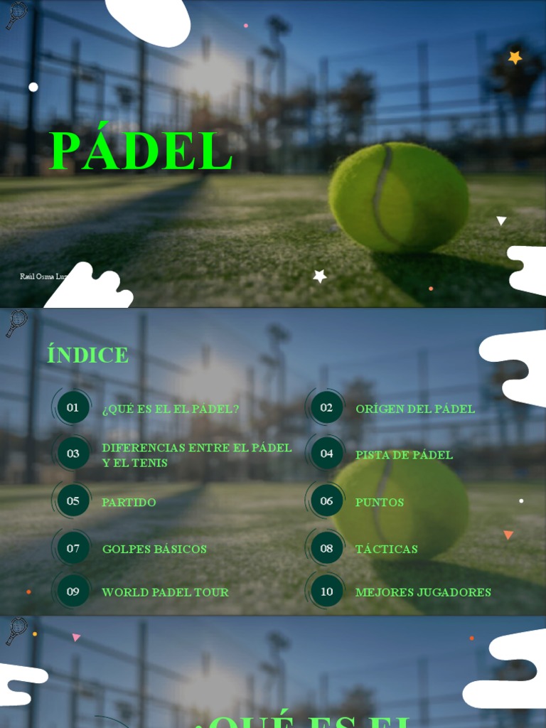 Presentación Padel Raul Osma | PDF | Ocio | Entretenimiento