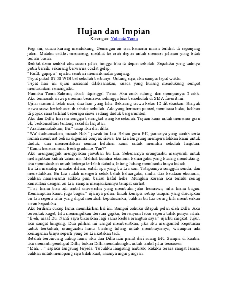 Hujan Dan Impian | PDF