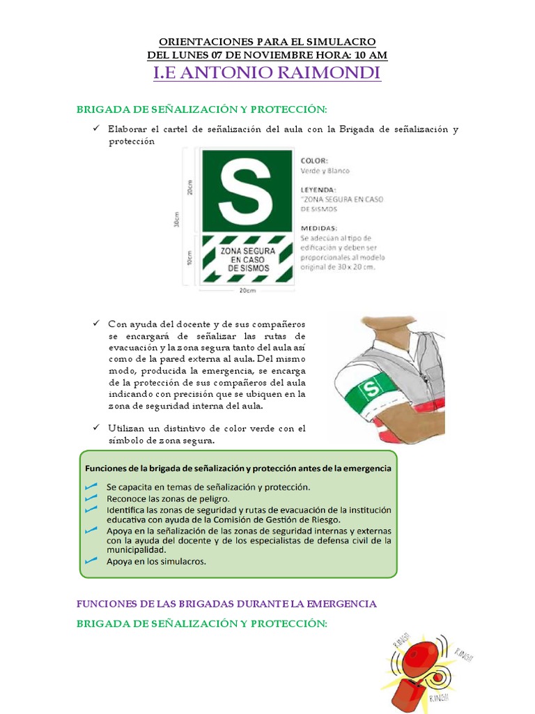 Brigada de Señalización y Protección | PDF | Primeros auxilios