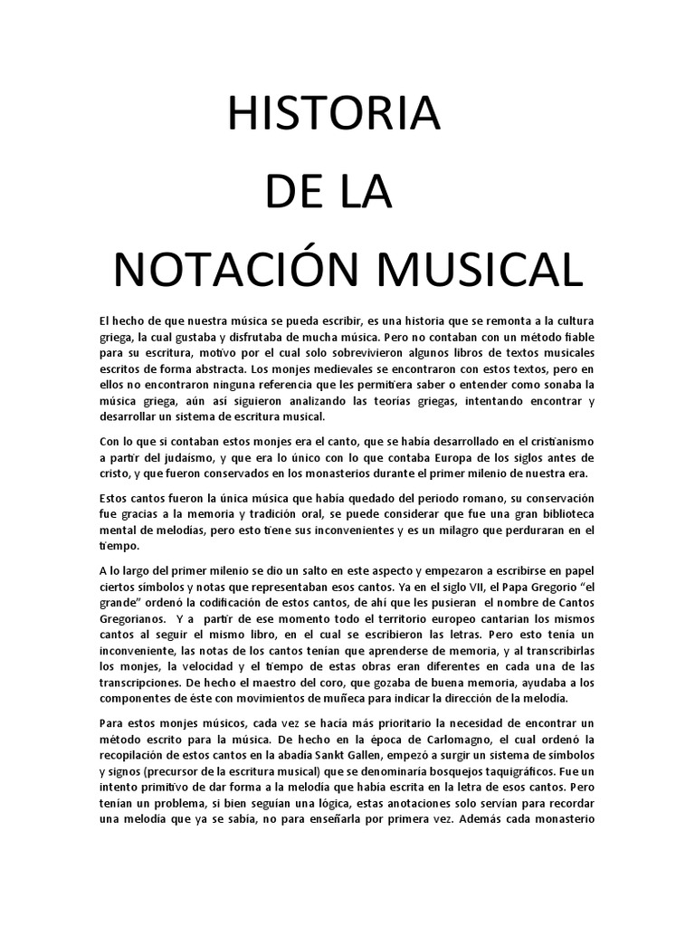 La evolución de la notación musical: desde los primeros intentos de ...