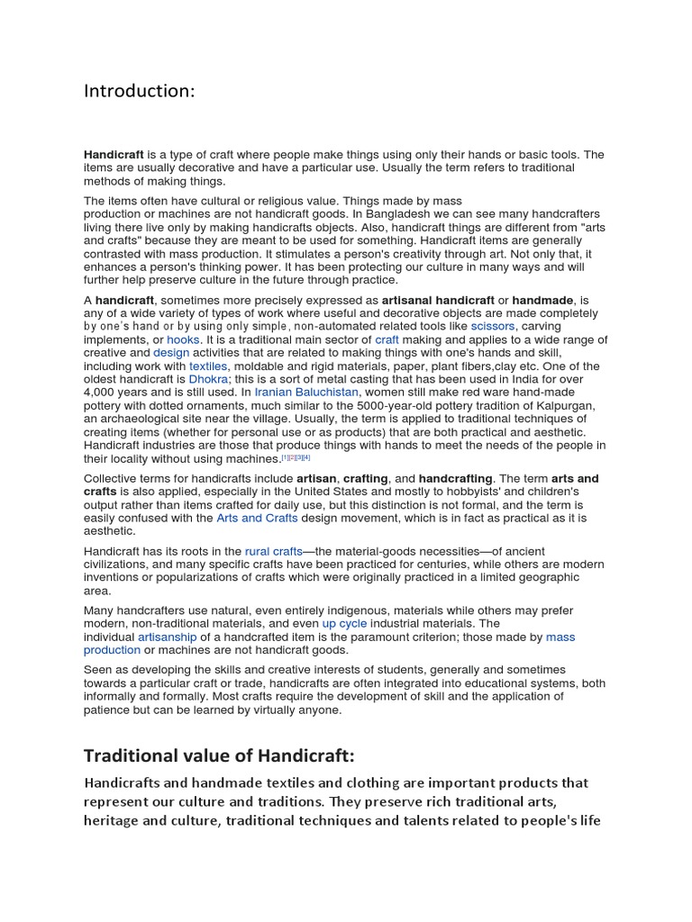 Handblock Printing Handicraft | Download Free PDF | The Arts | Crafts