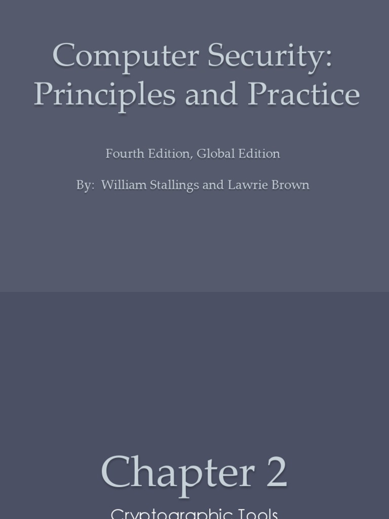 ch02 Compsec4e | PDF | Cryptography | Public Key Cryptography