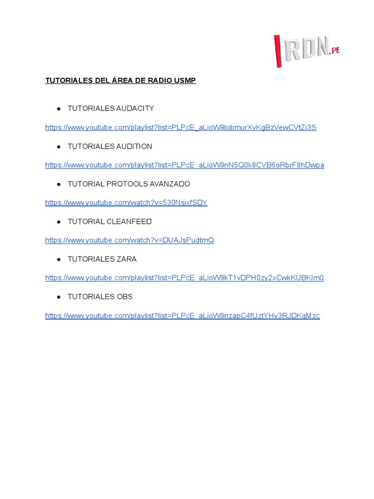 Tutoriales Radio | PDF