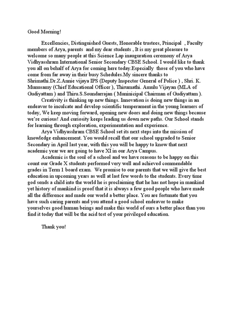 Chairman Address | PDF | Wellness