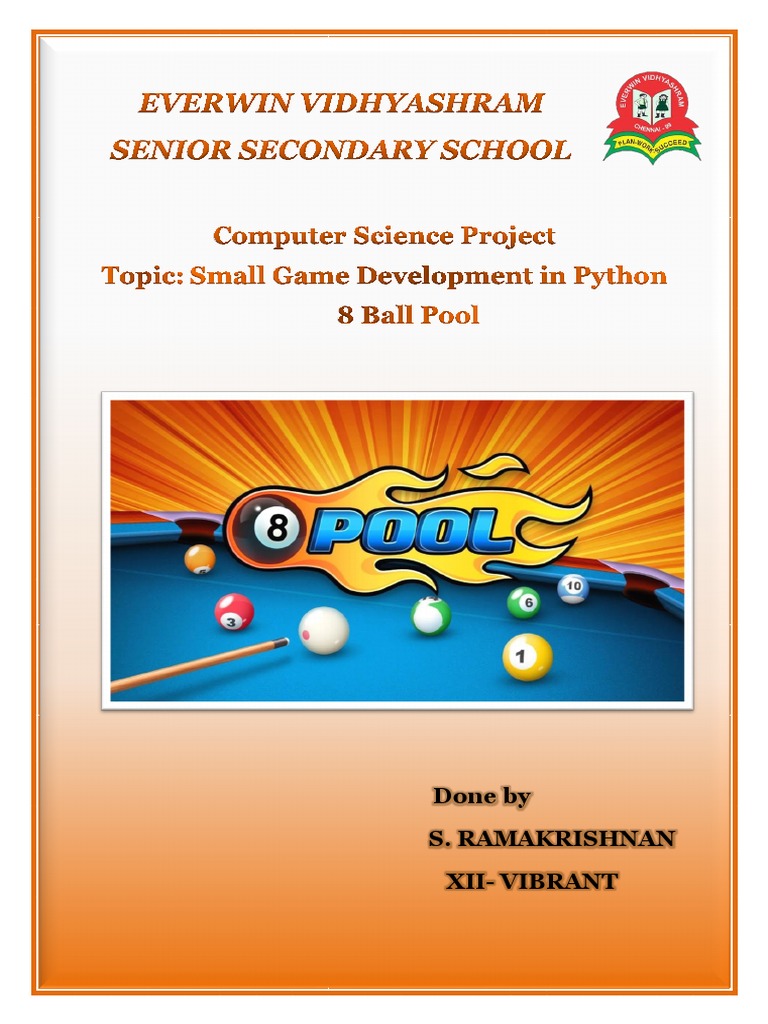 CS Project 21 | PDF | Python (Programming Language) | Pool (Cue Sports) CS Project 21 | PDF | Python (Programming Language) | Pool (Cue Sports)