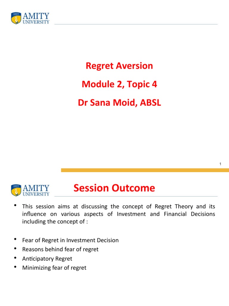 Regret Theory in Investment Decisions | PDF | Utility | Risk