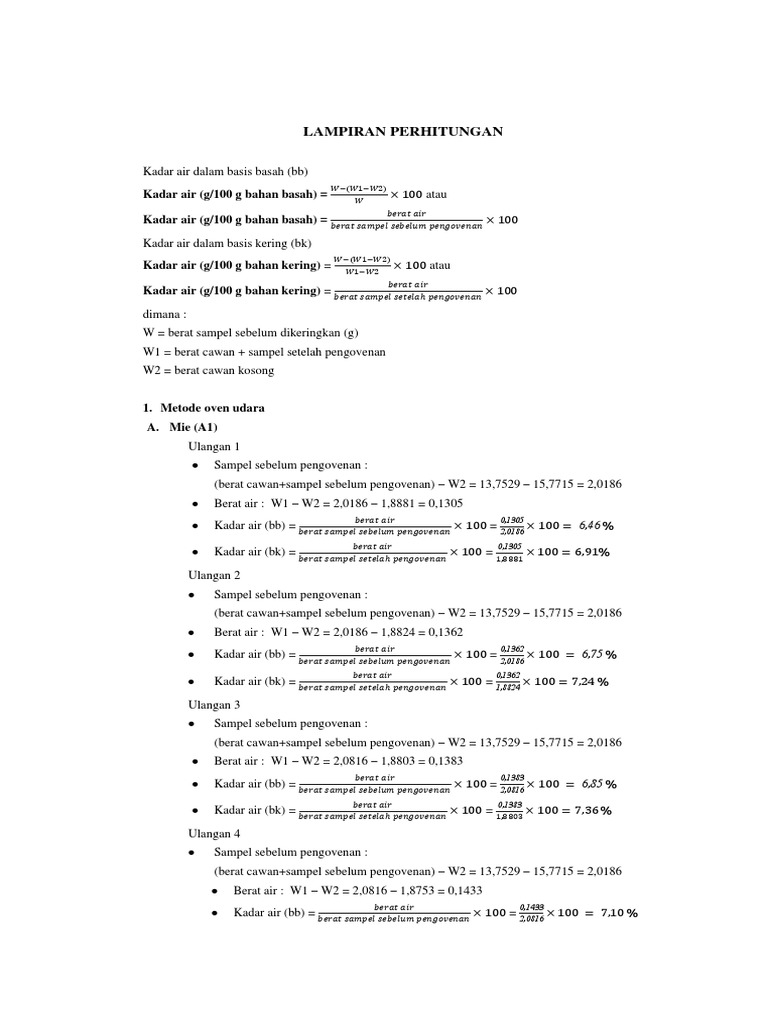 Lampiran Perhitungan Laprak 2 Amp | PDF | Descriptive Statistics ...