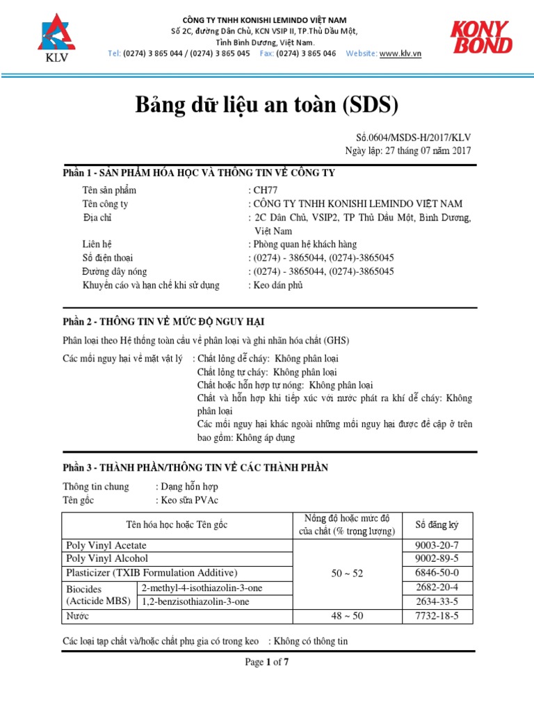 CH77 MSDS-V 0604-New | PDF
