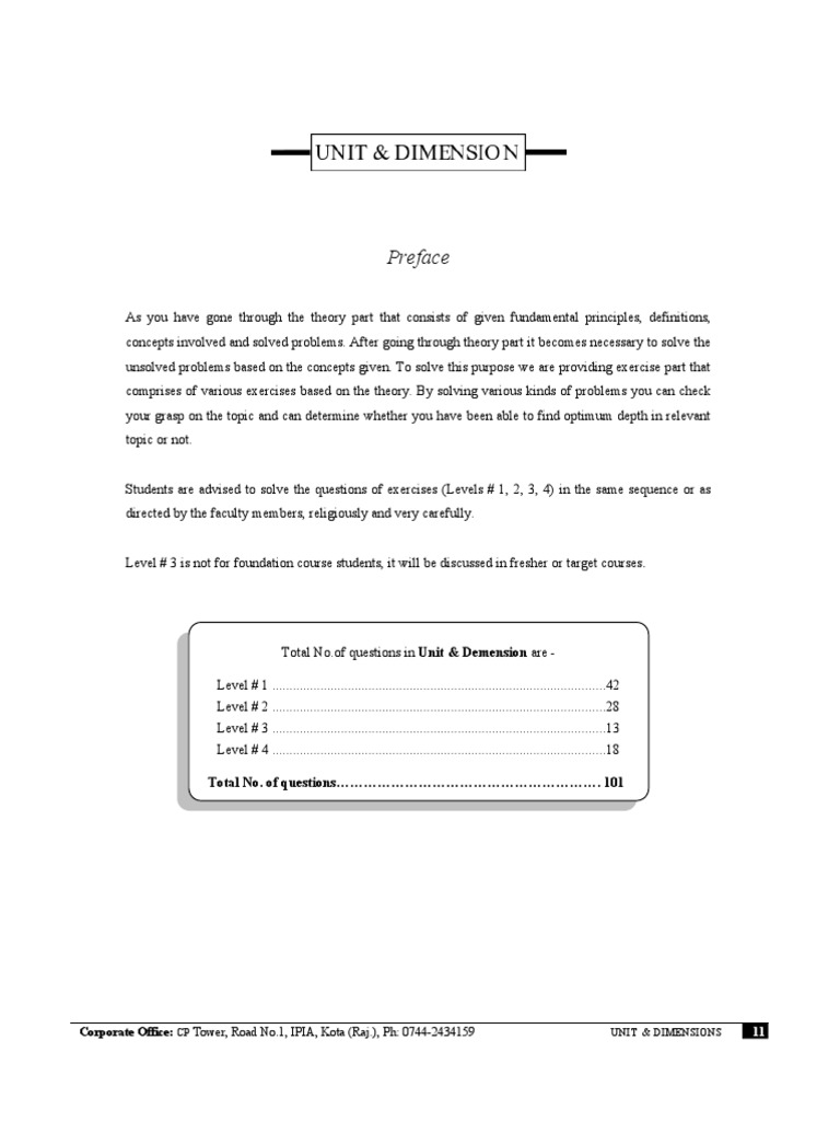 2 - Unit & Dimension Orignal | PDF | Kilogram | Science