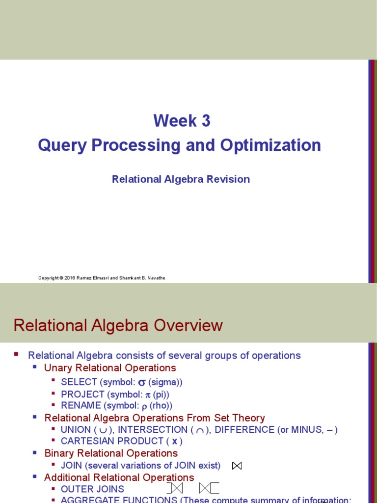 Query Optimization | PDF | Databases | Relational Database Query Optimization | PDF | Databases | Relational Database