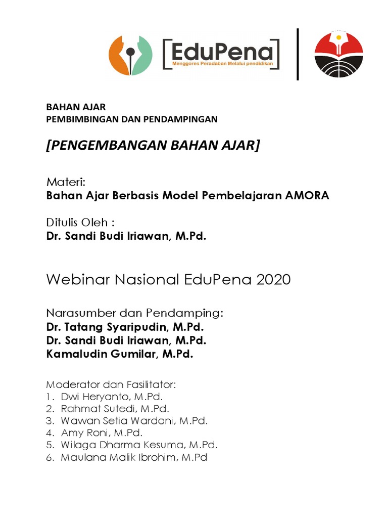 Ba - Pengembangan Bahan Ajar Berbasis Model Pembelajaran Amora - Revisi | PDF