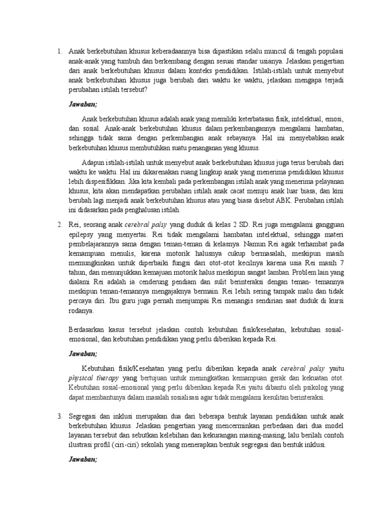 Pengantar Pendidikan Anak Berkebutuhan Khusus | PDF | Karier & Perkembangan | Pengembangan Diri