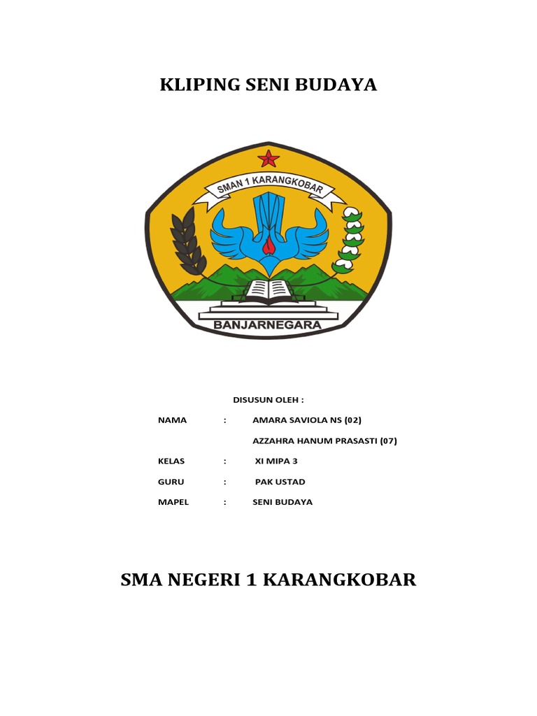 Kliping Seni Budaya Siswa SMA | PDF | Kajian Bahasa Asing | Seni