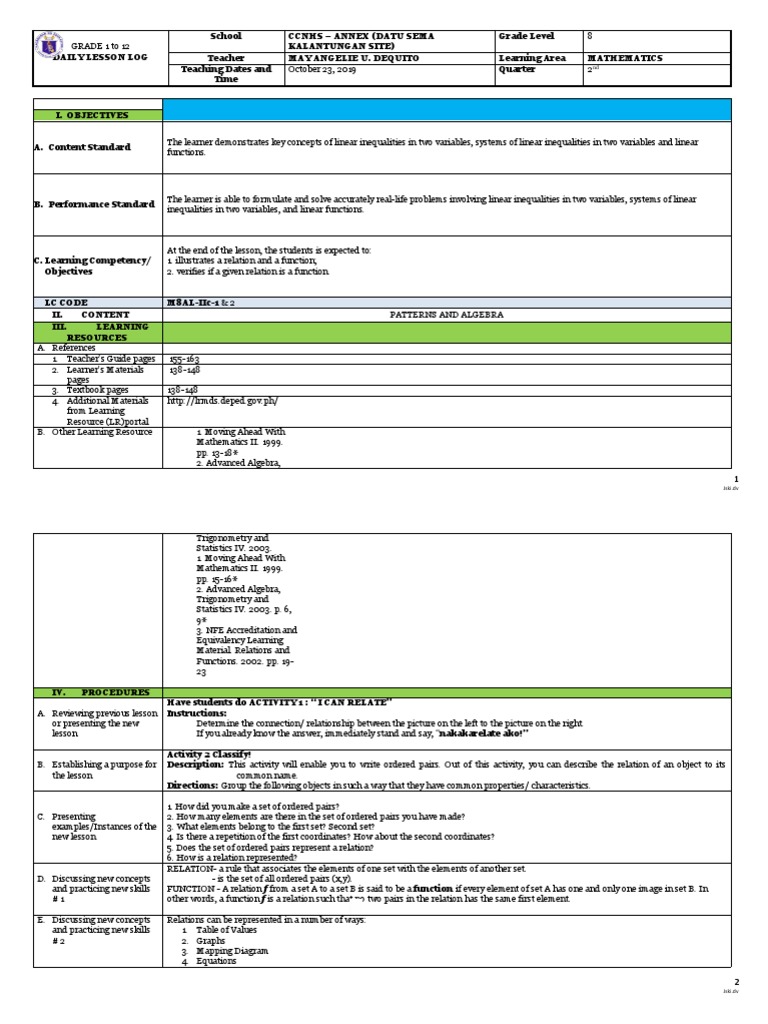 DLL Functions and Relations | PDF | Function (Mathematics) | Mathematics