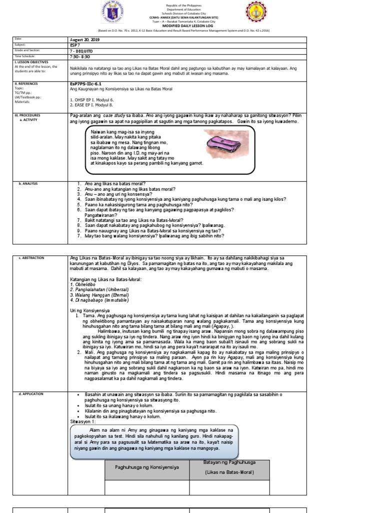 g7 Lesson Plan | PDF
