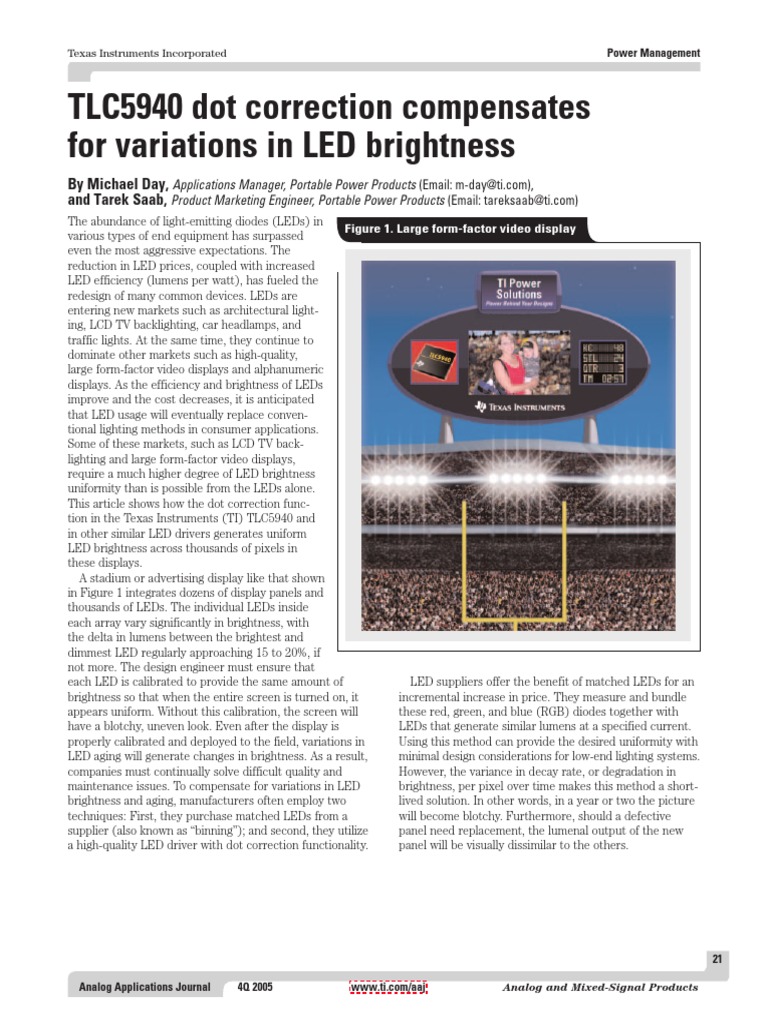 Dot Correction | PDF | Light Emitting Diode | Backlight