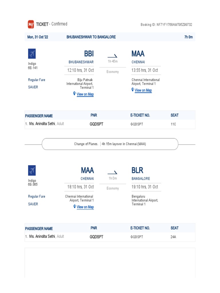 NF7YFY768AMT95Z99732 ETicket | PDF | Airport | Identity Document