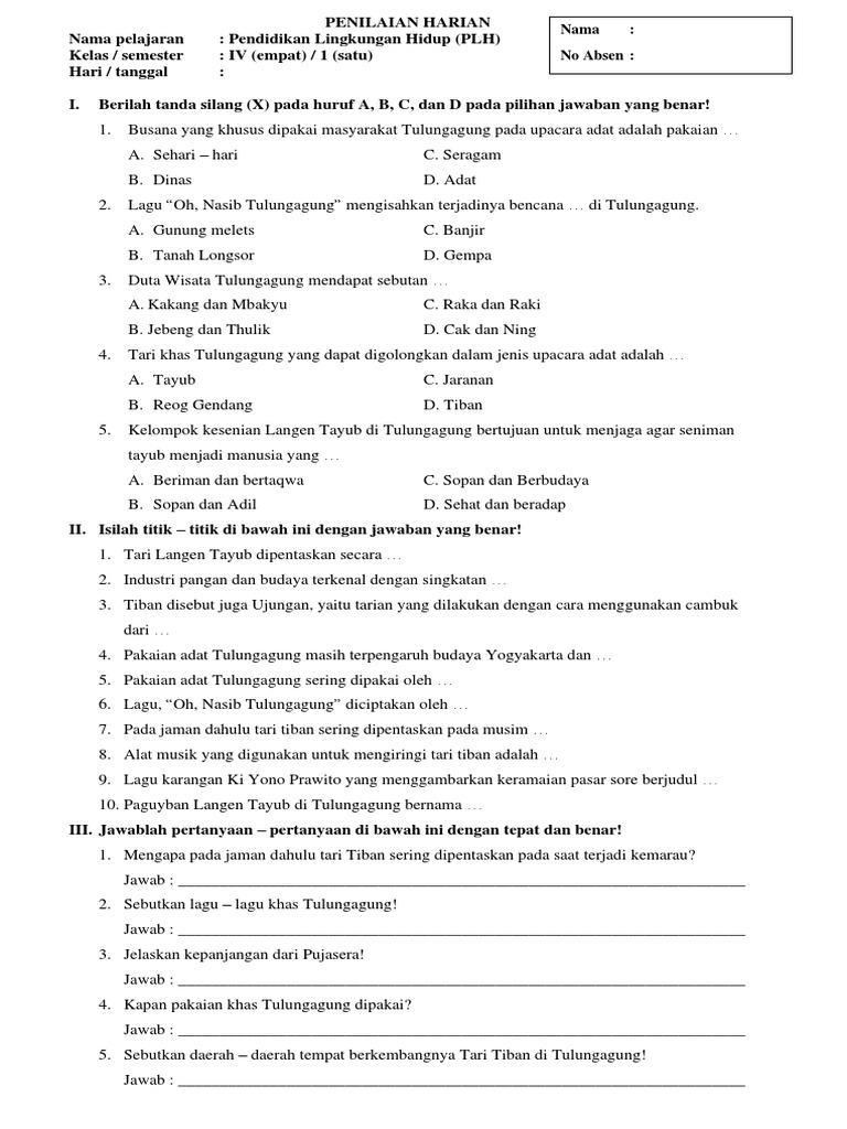 Plh Kelas 4 Pdf