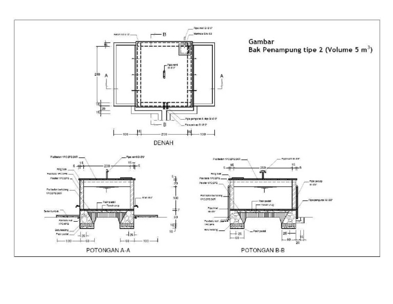 Bak Penampung Air - Swakelola Airbaku Pedesaan | PDF