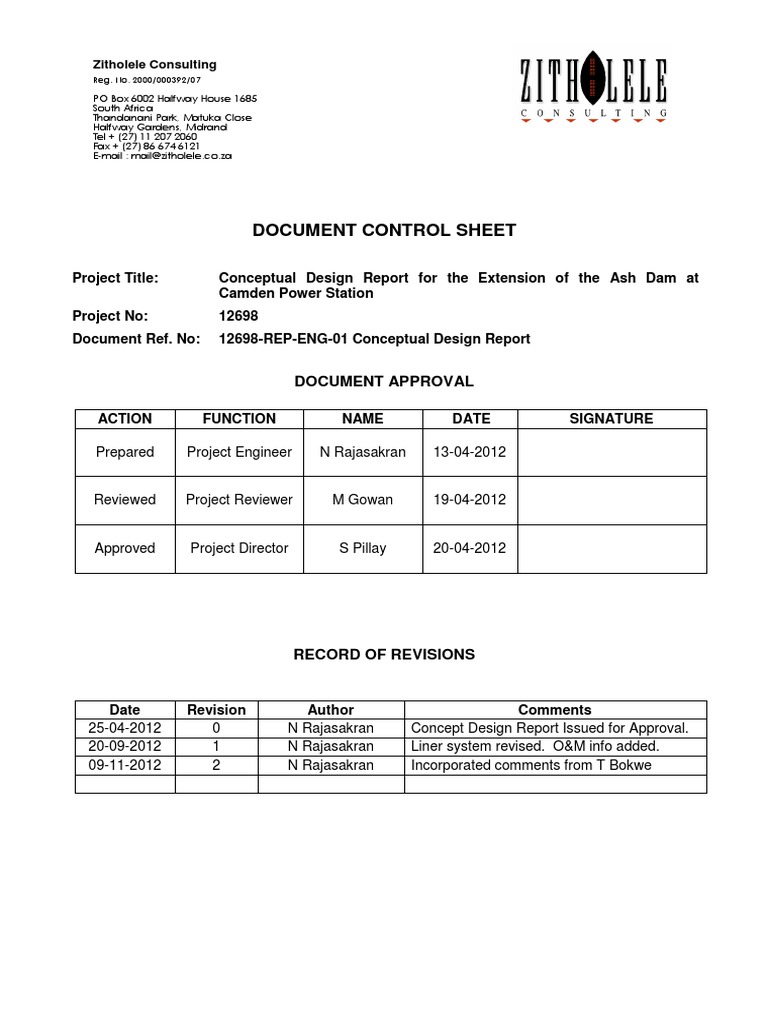 Appendix J - Specialist Study - Conceptual Design Report | PDF ...