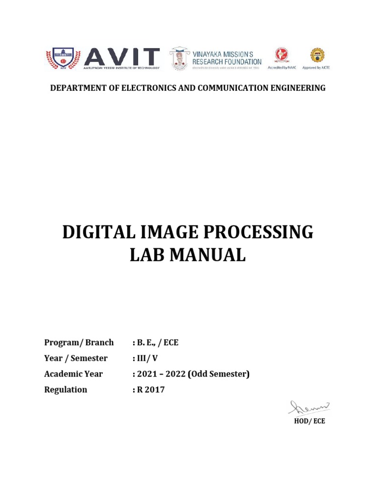 Lab Manual | PDF | Data Compression | Wavelet