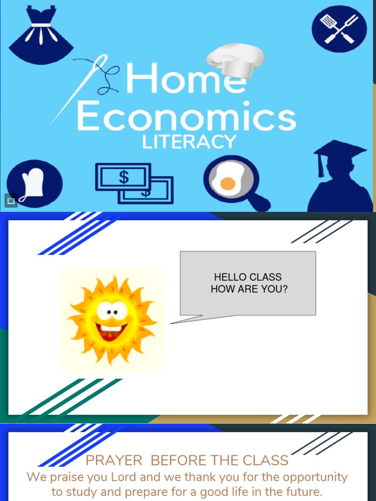 Home Economics Literacy Overview | PDF | Home Economics | Teachers
