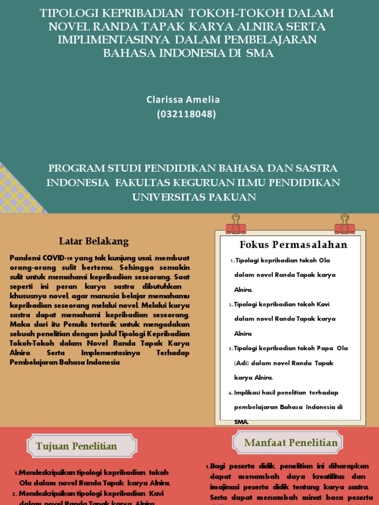 Tipologi Kepribadian dalam Randa Tapak | PDF | Fiksi Umum